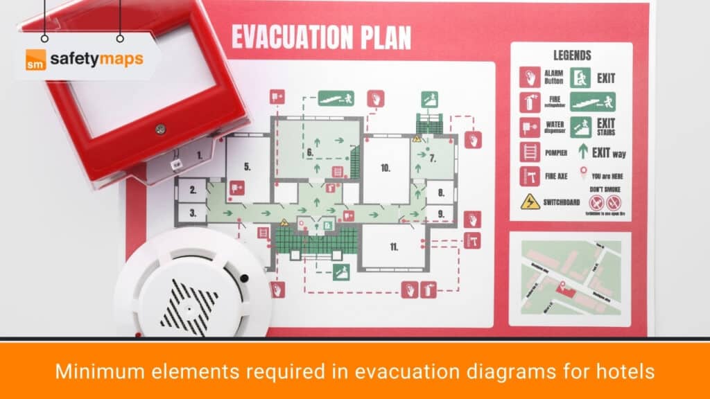 Hotel evacuation diagrams for hotels and accommodation