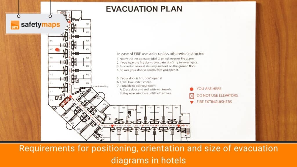 Hotel evacuation diagrams for hotels and accommodation